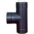 Single Wall Wood Burning Stove Pipe Connector Tee With Cleanout Cap ...