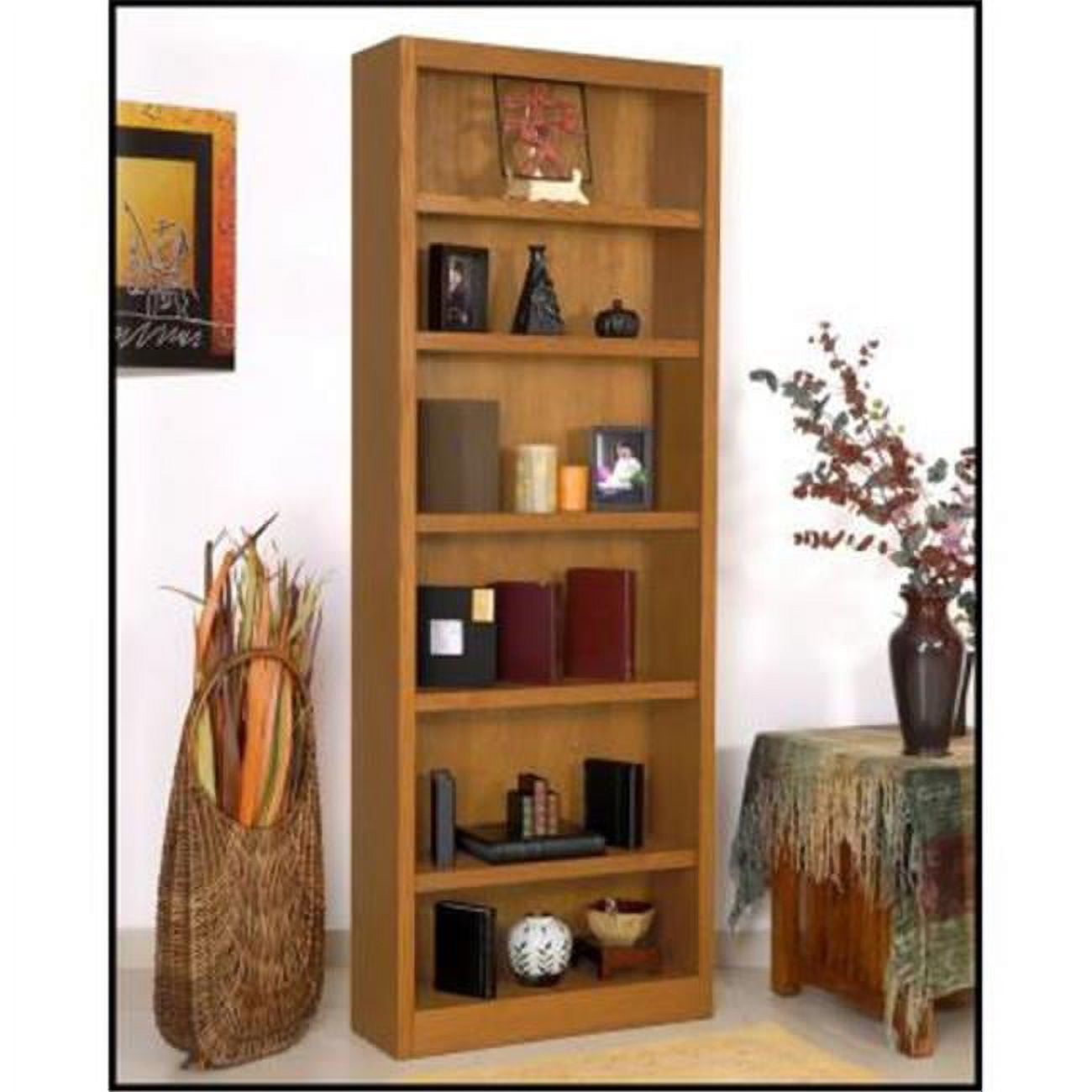 Single Wide Bookcase, Dry Oak Finish 6 Shelves - Walmart.com