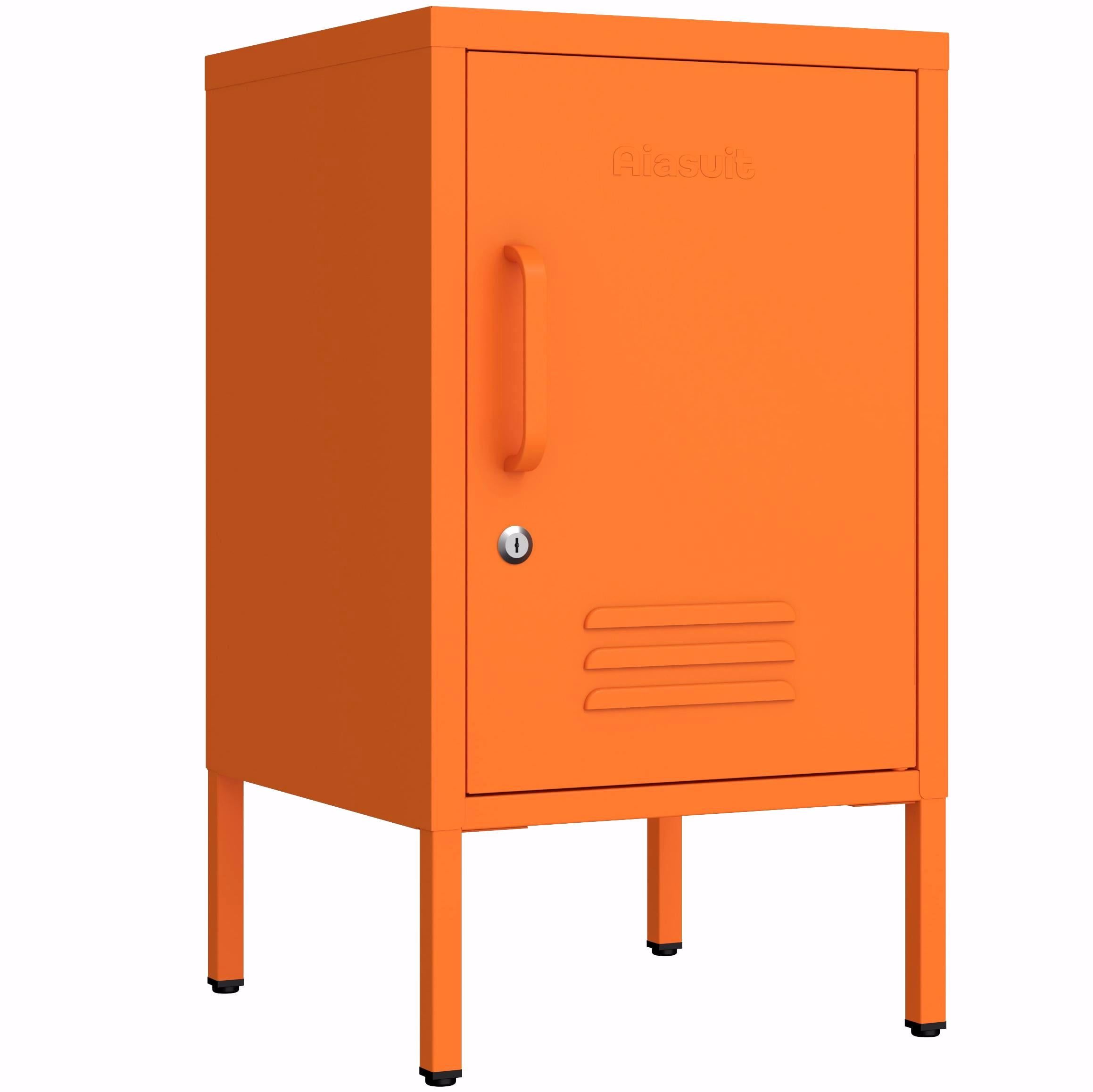 Single door End Table 2 Tier Narrow Side Table with Metal Frame ...