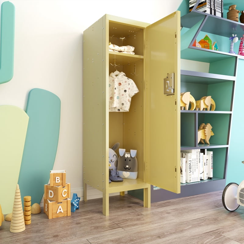 Single door high single metal storage cabinet retro style storage ...