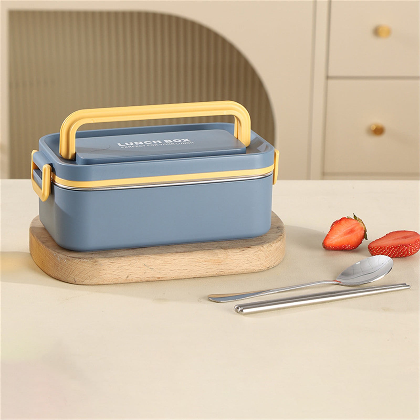 Single-layer lunch box|BU1|Box Lunchbox For Adults 3 Stackable ...