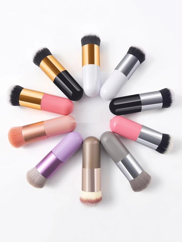 Single makeup brush Small Fat Black Gold Foundation Brushes Blush ...