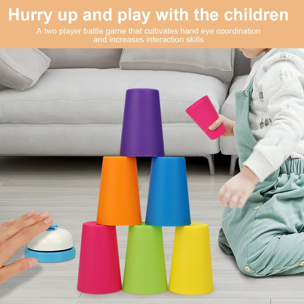 Single-person 6 stacking cups + 54 cards children's intelligence ...