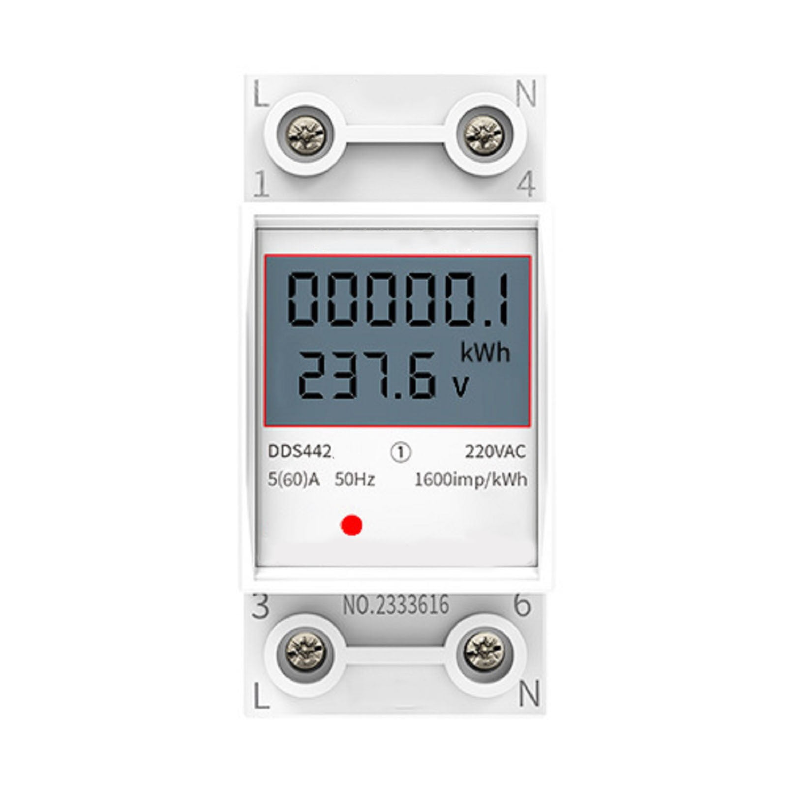 Single-phase Electronic Meter Guide Rail LCD Display Energy Meter AC ...
