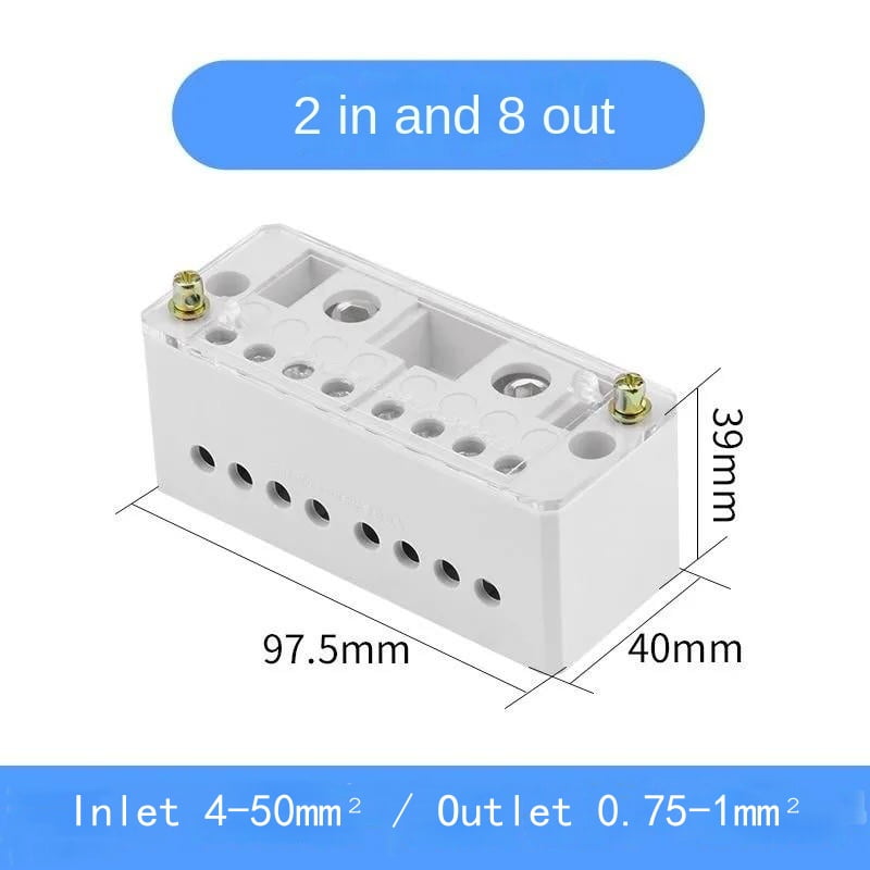 Single-phase junction box 2 into 4/6/8/12/660V Outlet terminal box ...