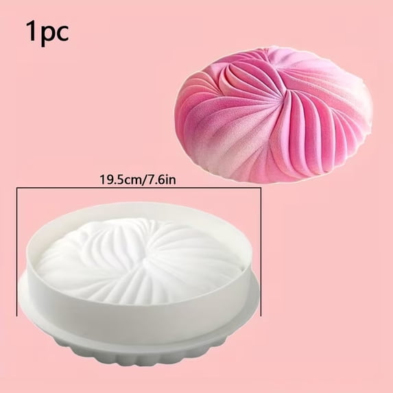 Single round pearl shaped French mousse mold - round dune cake silicone ...