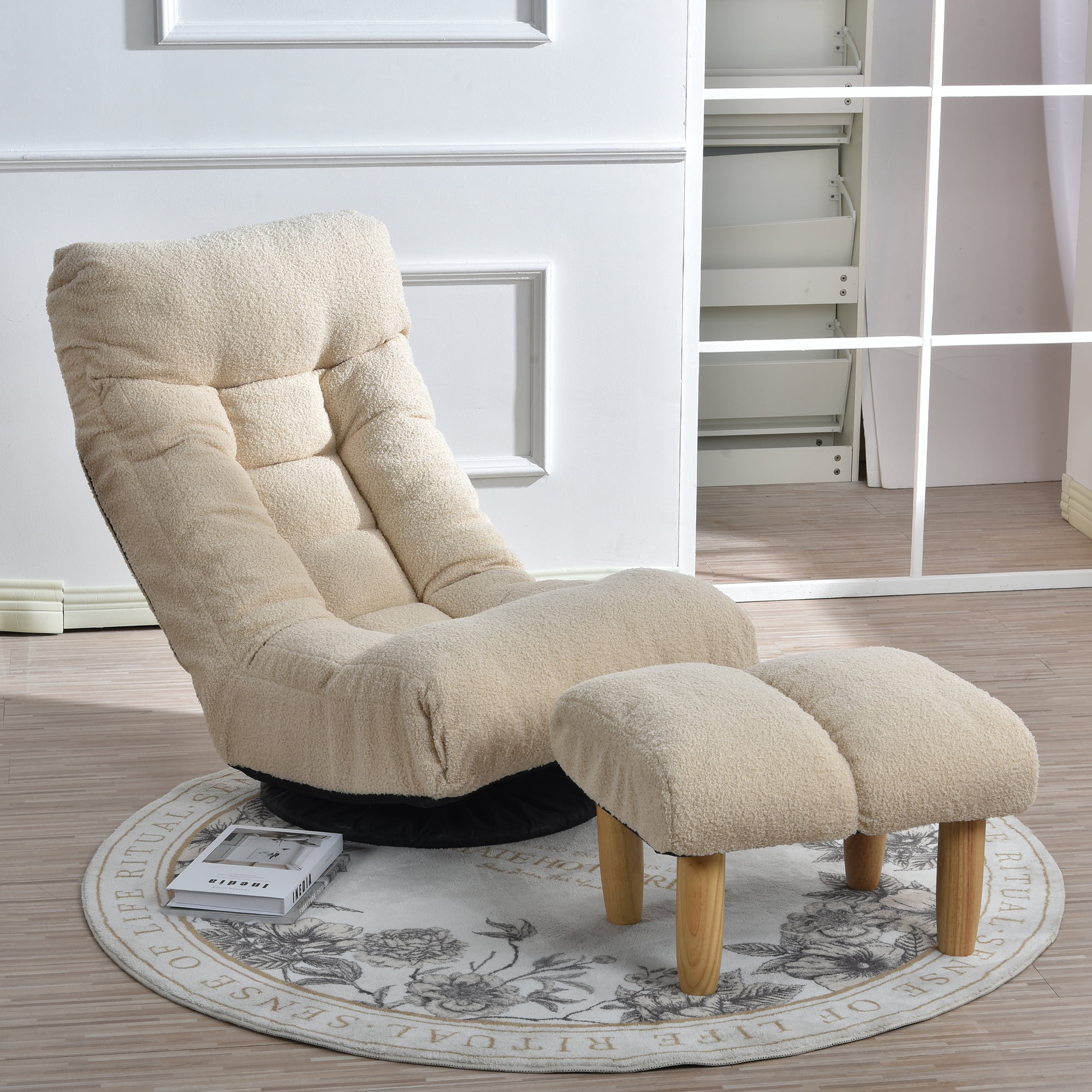 Single sofa reclining chair Japanese chair lazy sofa tatami balcony ...