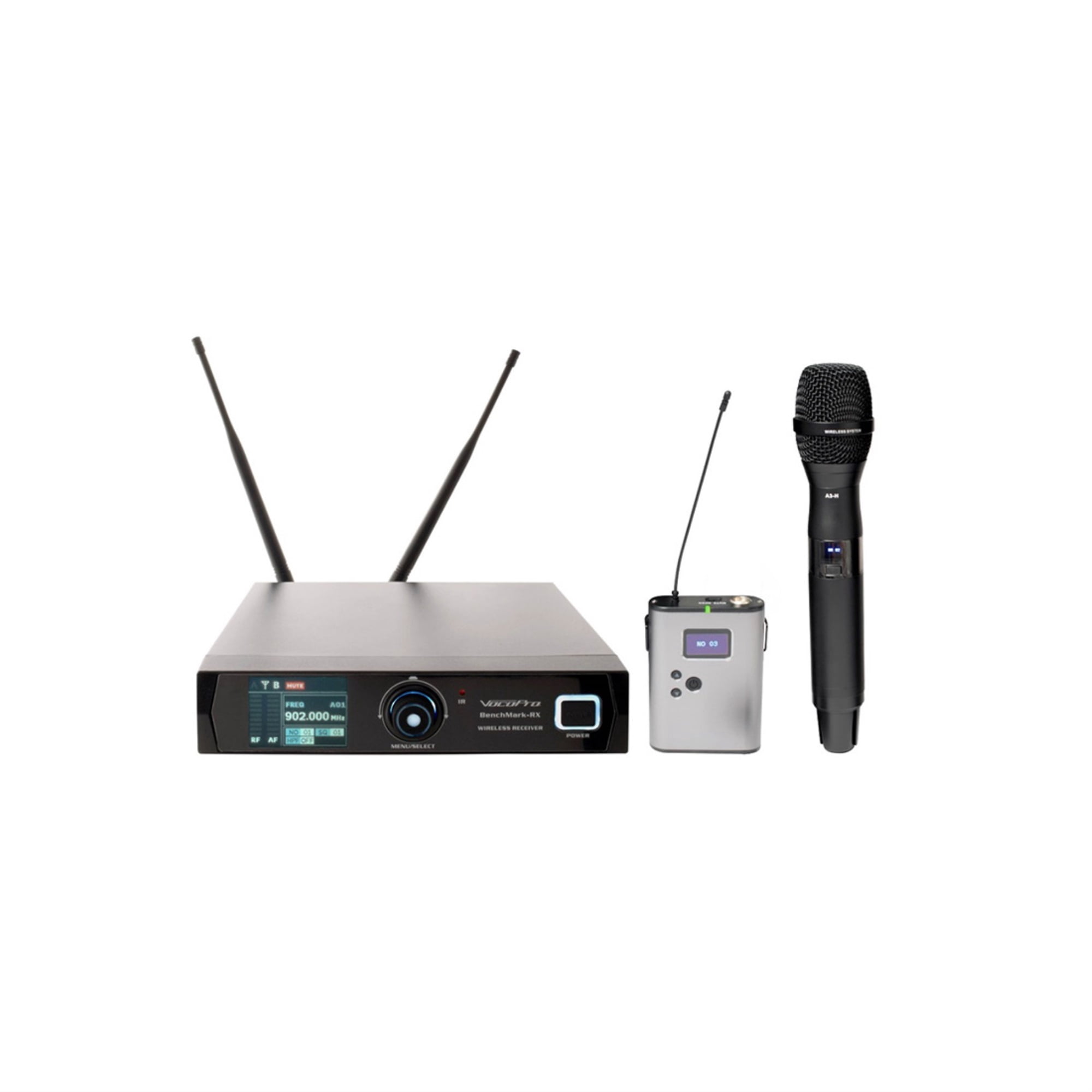 Single user, true diversity PLL wireless bodypack system with handheld ...