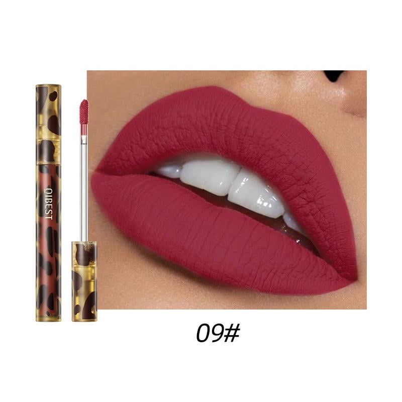 Singli 12 Colors Leopard Print Lipstick Velvet Matte Liquid Lipstick ...