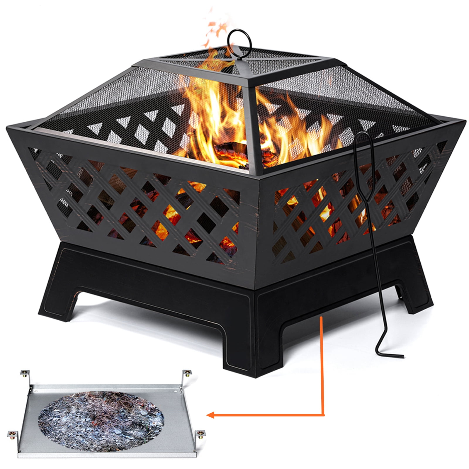 Singlyfire 26inch Outdoor Fire Pit for Patio, Backyard, and Garden with ...