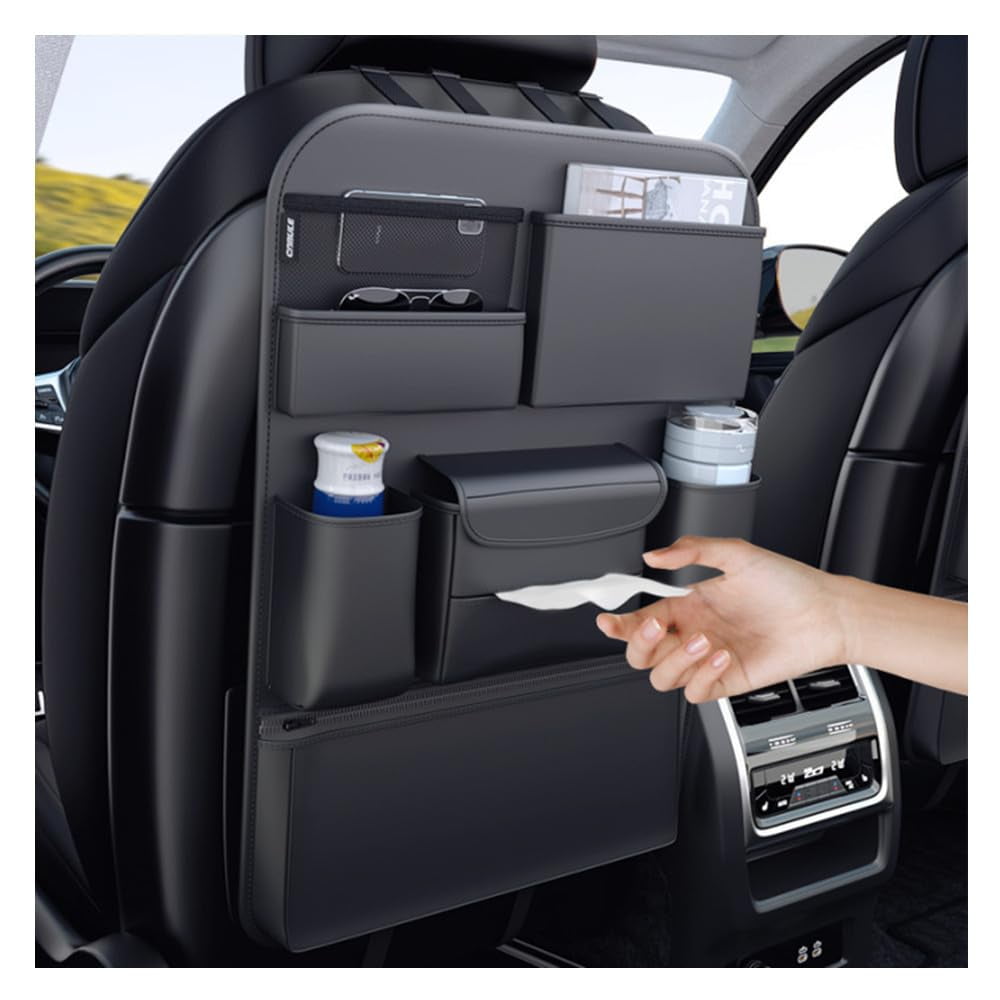 Singring Leather Car Backseat Organizer, Rear Seat Storage Pocket, Car ...