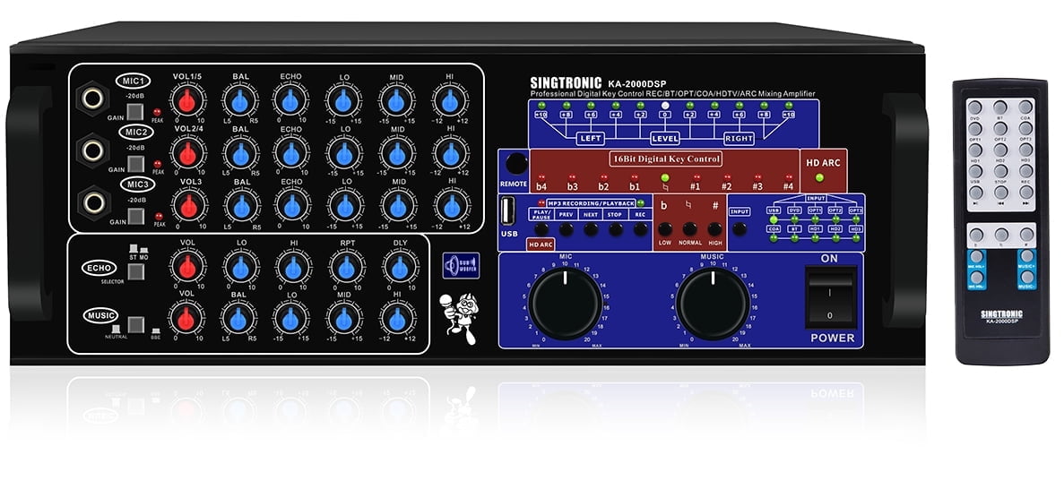 Singtronic KA-2000DSP Professional DJ/KJ 3000W Mixing Amplifier ...