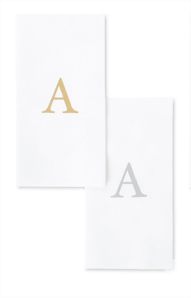 Singular Disposable Guest Towels - Monogram Hand Towels - Bathroom ...