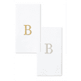 Singular Premium Disposable Hand Towels, Monogrammed Silver B, Linen ...