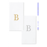 Singular Premium Disposable Hand Towels, Monogrammed Silver B, Linen ...