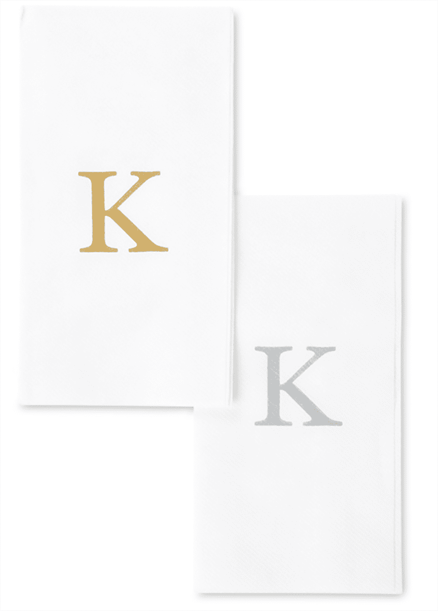 Singular Disposable Guest Towels - Monogram Hand Towels - Bathroom ...