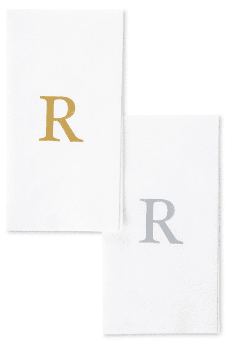 Singular Disposable Guest Towels - Monogram Hand Towels - Bathroom ...