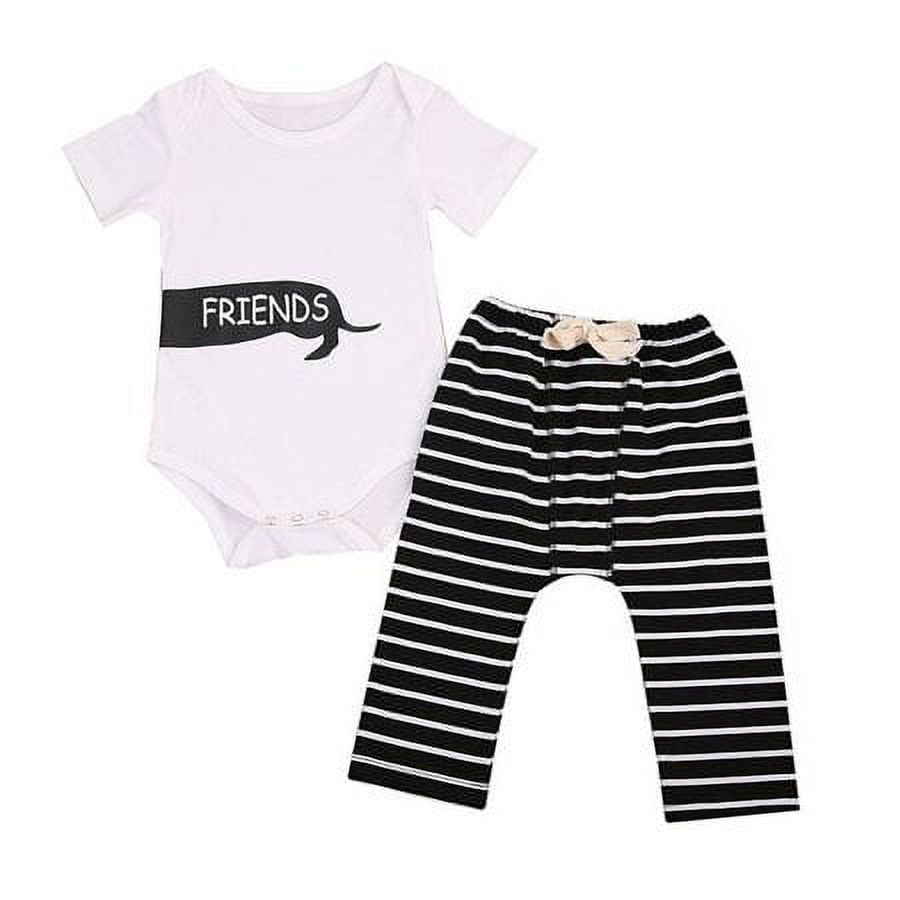 Sinhoon 2Pcs Infant Twins Baby Girl Boy Best Friends Short Sleeve ...