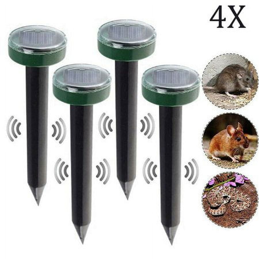 Sinhoon 4 Pack Solar Power Ultrasonic Sonic Mouse Gopher Mole Pest ...