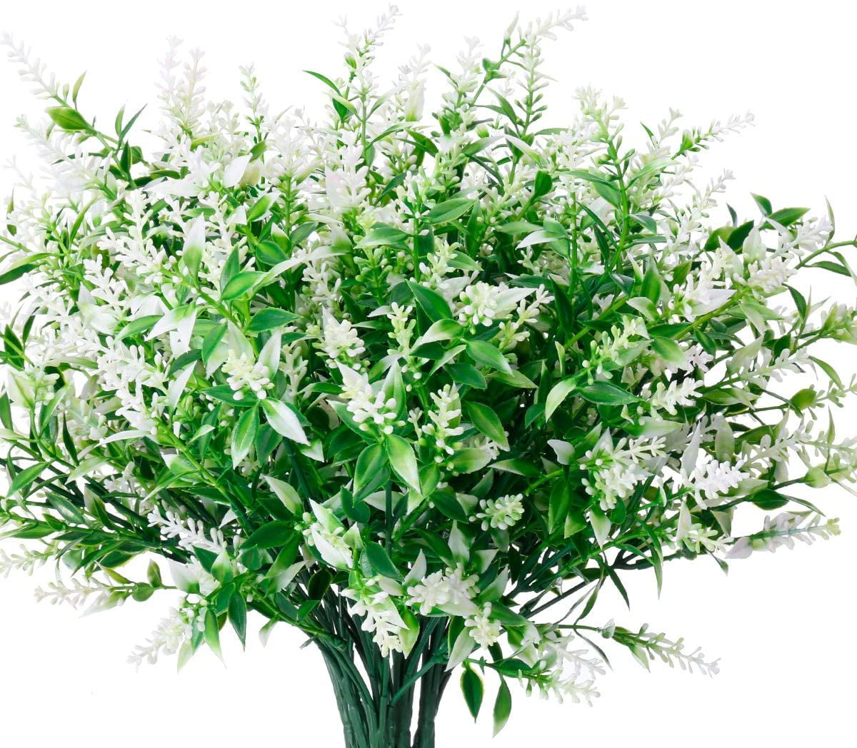 Sinhoon 8 Bundles Artificial Lavender Flowers Outdoor UV Resistant Fake ...