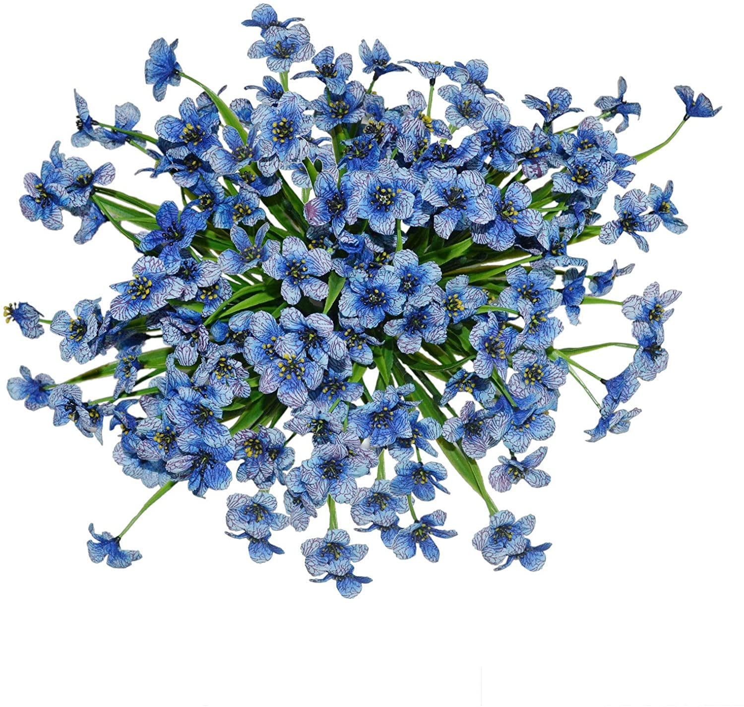 Sinhoon Artificial Violet Flowers, 6 Bundles Fake Flowers Plant, UV ...