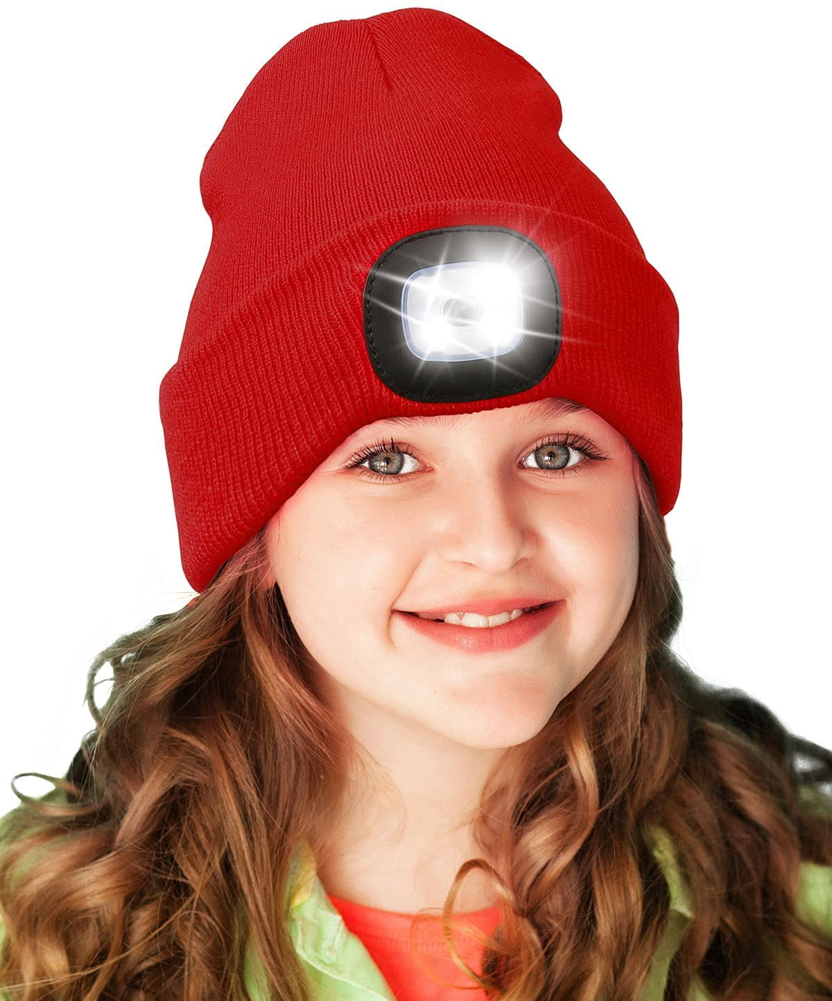 Sinhoon Beanie Hat with Light for Kids,Unisex USB Rechargeable Hands ...