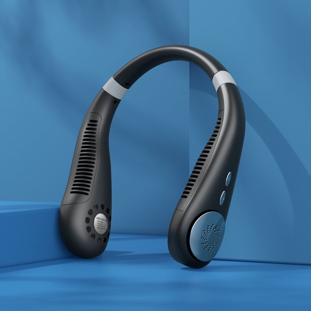 Sinhoon Headphone Design Neck Fan, Rechargeable Wearable Neck Fan ...