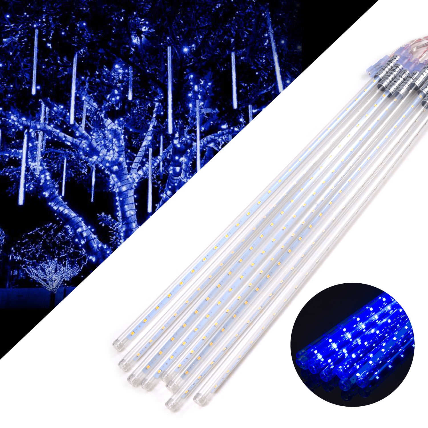 Sinhoon Rain Drop Lights,30cm LED Meteor Shower Lights 8 Tubes 192 Leds ...
