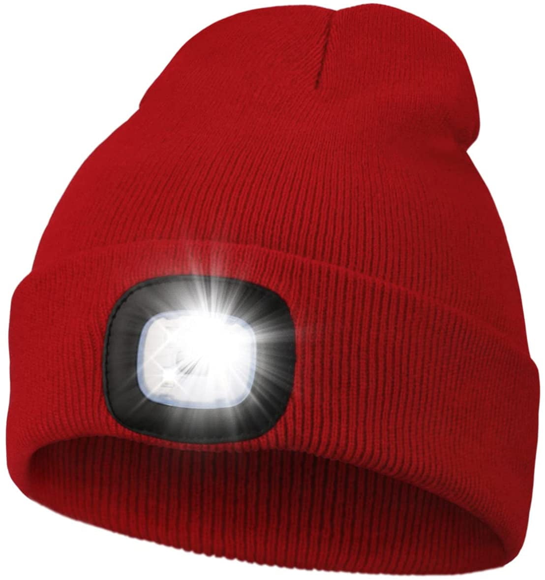 Sinhoon Unisex Beanie Hat with Light, USB Rechargeable Hands Free LED ...