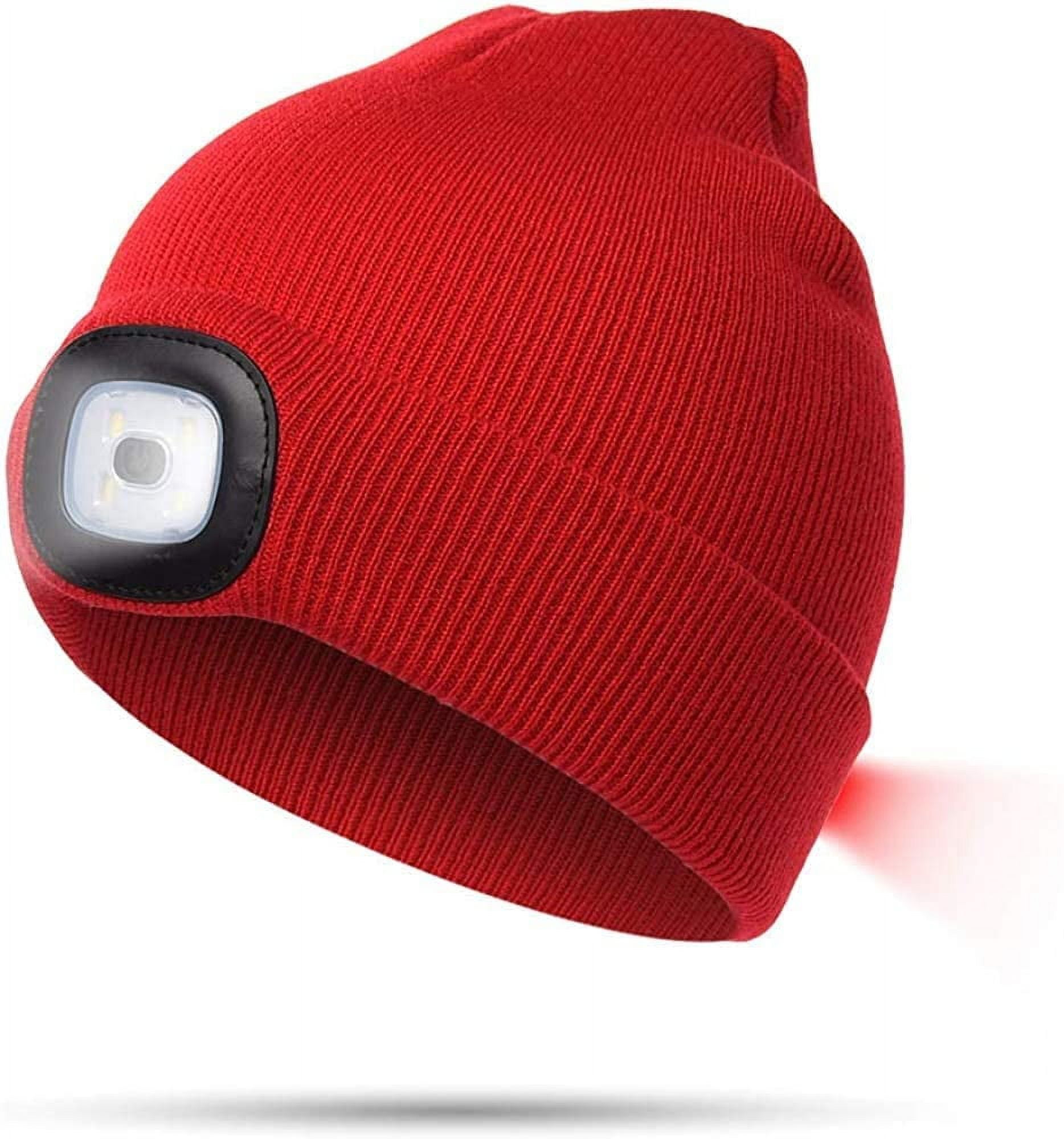 Sinhoon Unisex LED Beanie Hat with Light, Gifts for Men Women USB ...