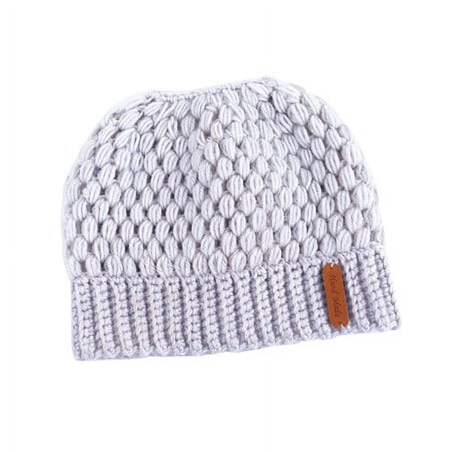 Sinhoon Women Winter Warm Hat Ponytail Beanie Hat High Messy Bun ...