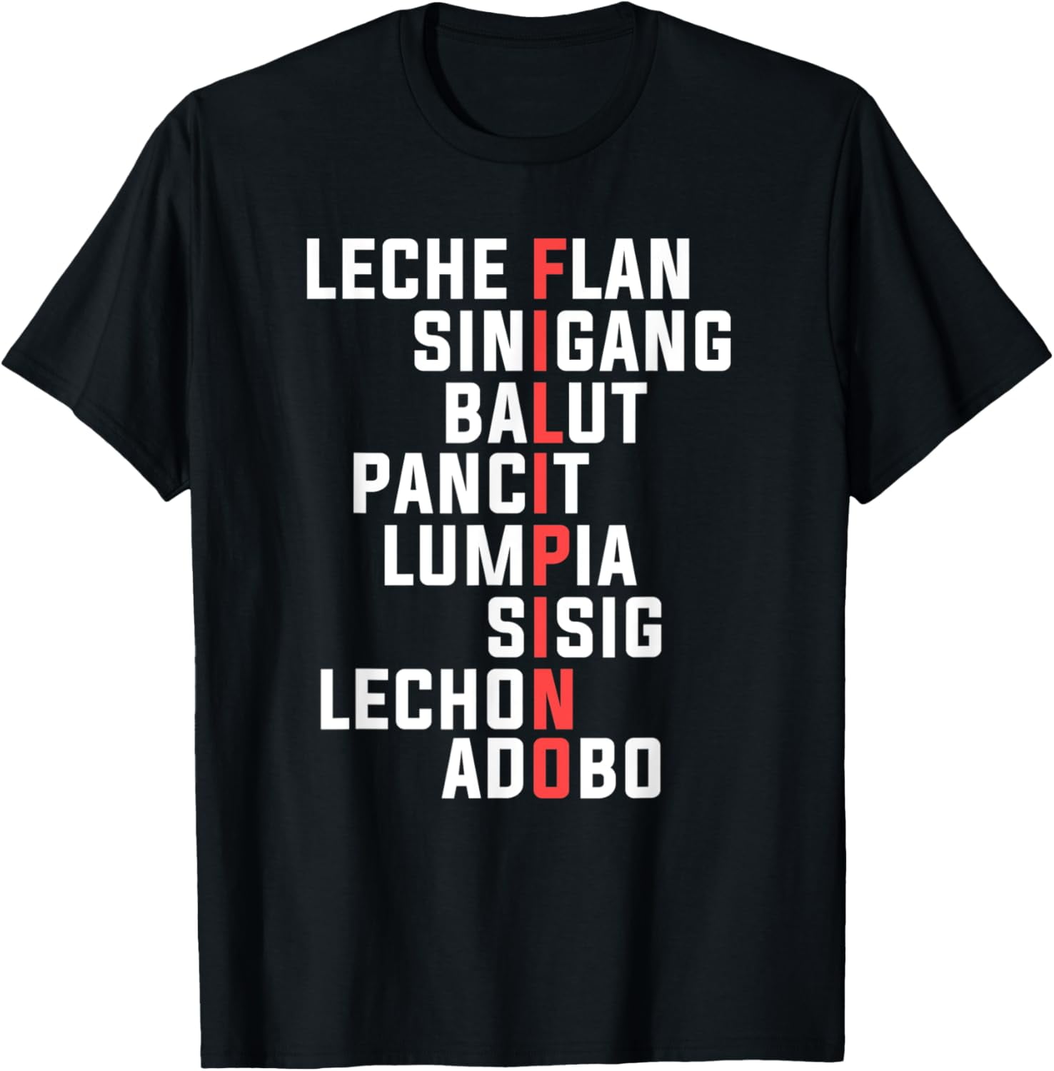Sinigang Balut Pancit Lumpia Sisig Lechon Adobo Pinoy Food T-ShirtMen's ...