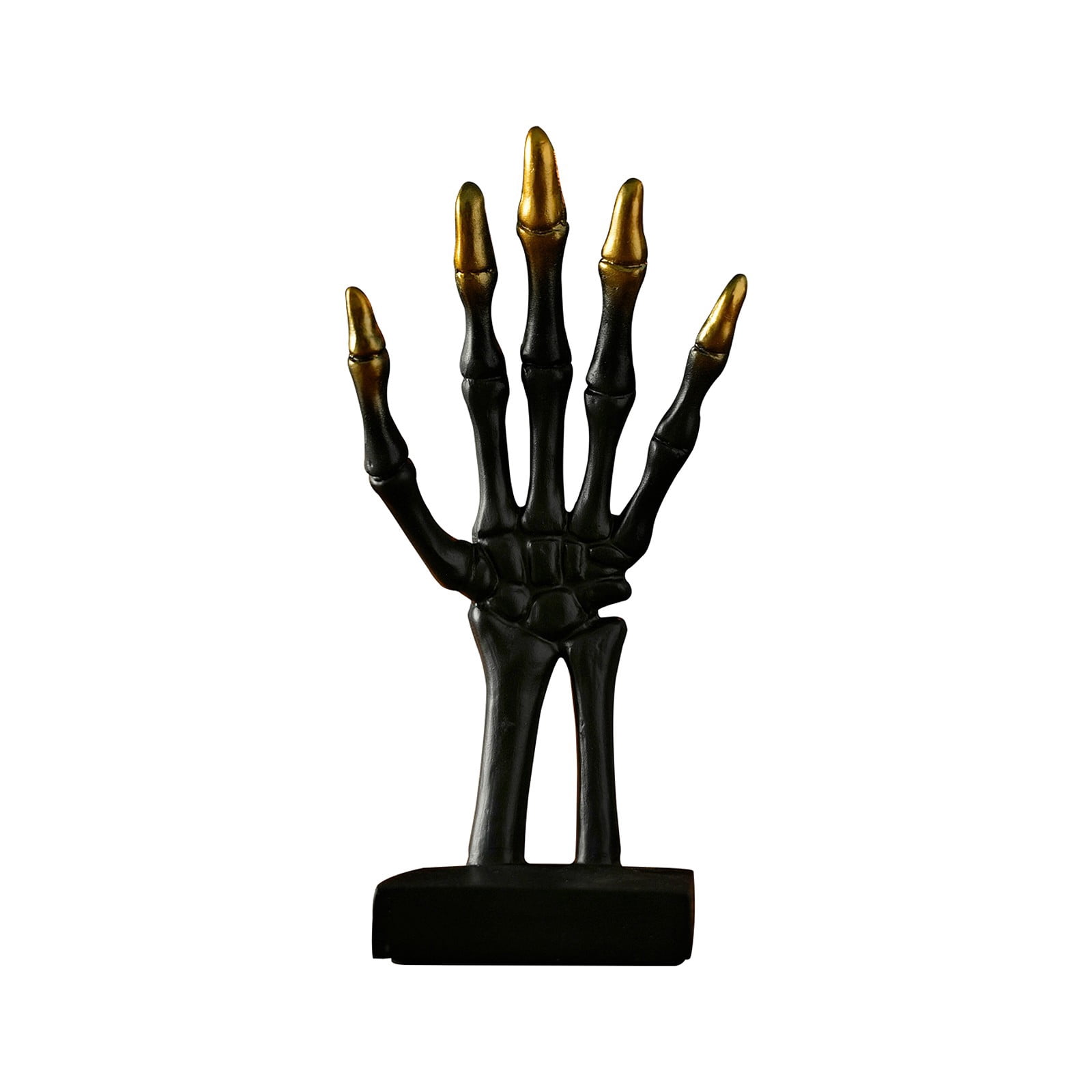 Sinister Halloween Decorations - Black Resin Skeleton Hand Sculpture ...