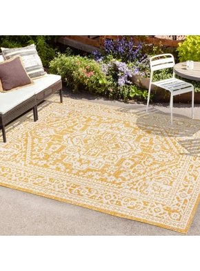 Outdoor Rugs in Patio & Outdoor Decor | Yellow - Walmart.com