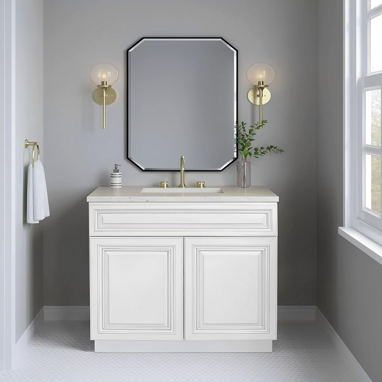 Sink Base Bathroom Vanity Ready-to-Assemble Bathroom Cabinet 36" Width ...