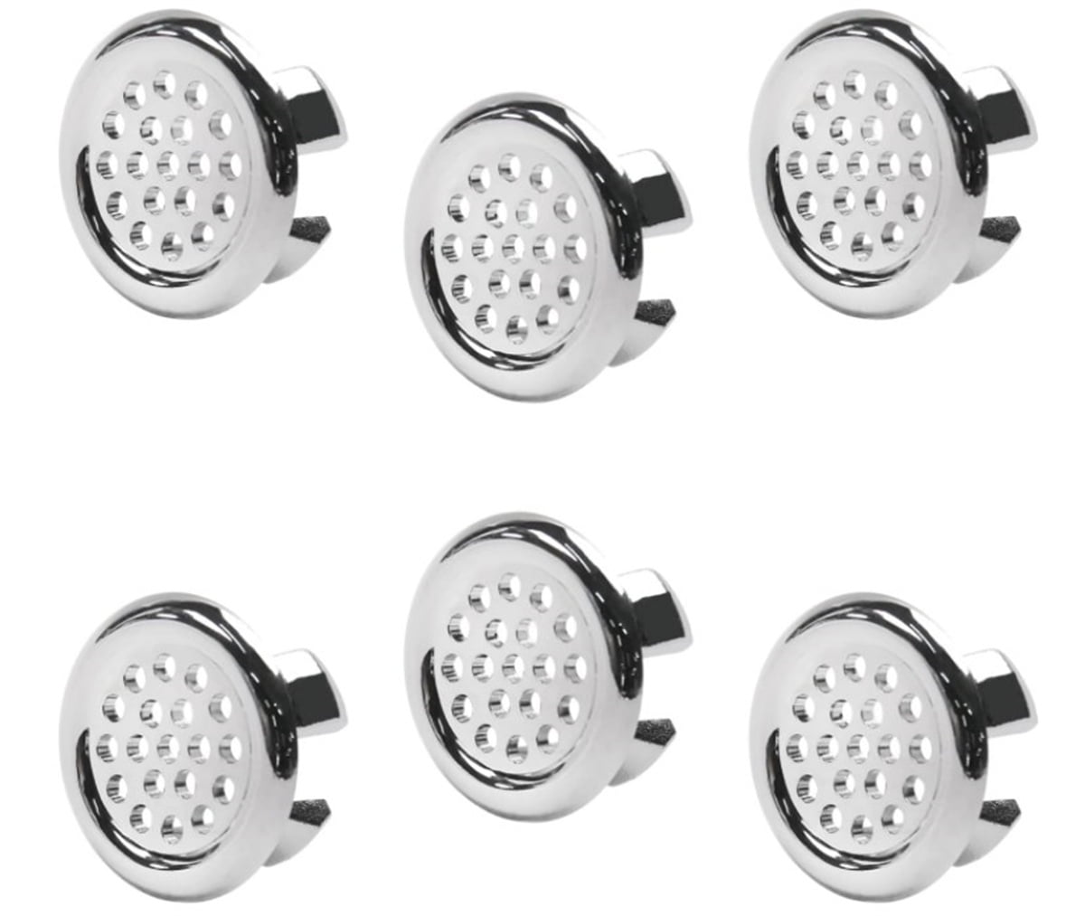 Sink Basin Overflow Covers 6 Pcs,Insert in Sink Basin Trim,Plastic ...