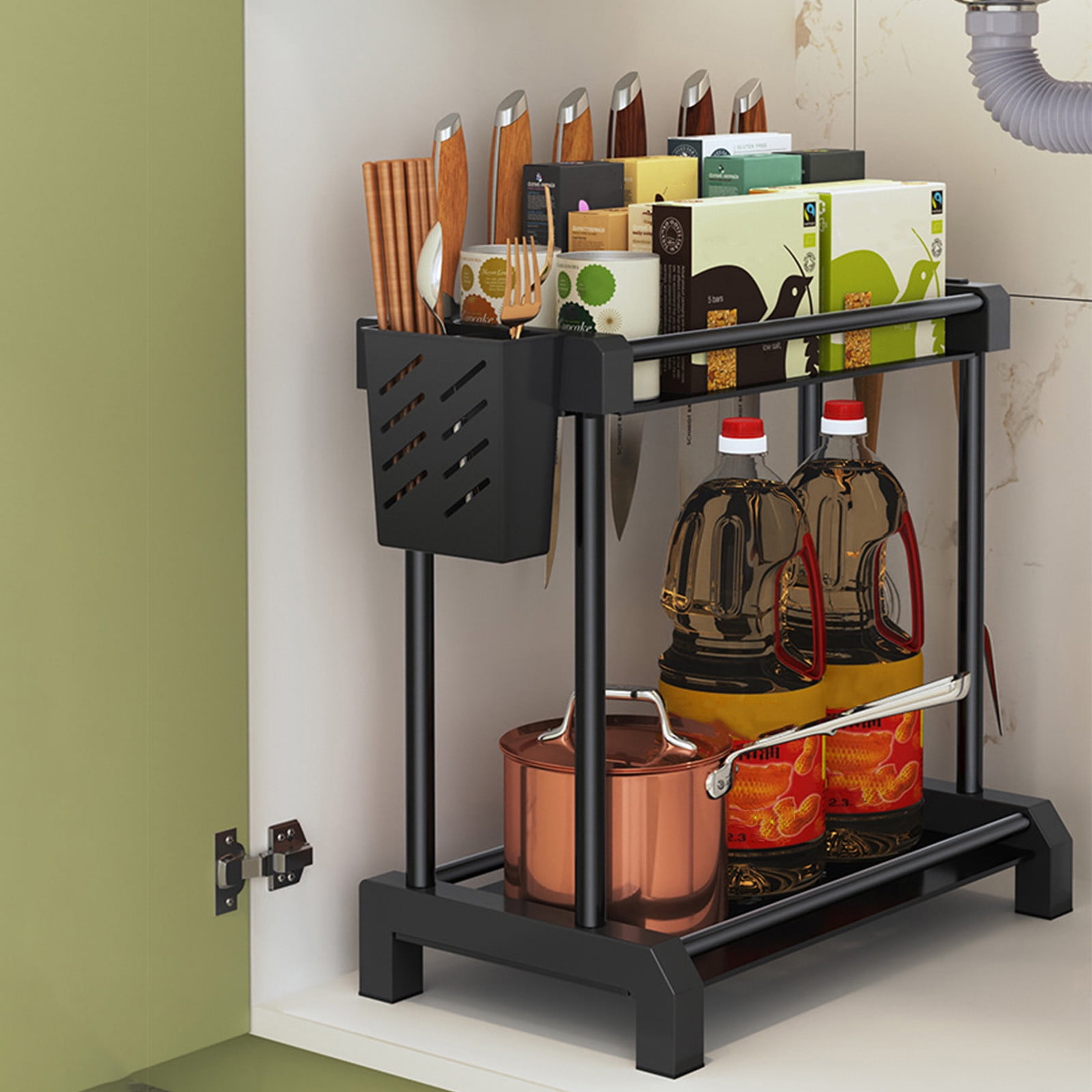 Under Sink Bathroom Storage, Multi-purpose Kitchen Basket, Waterproof ...