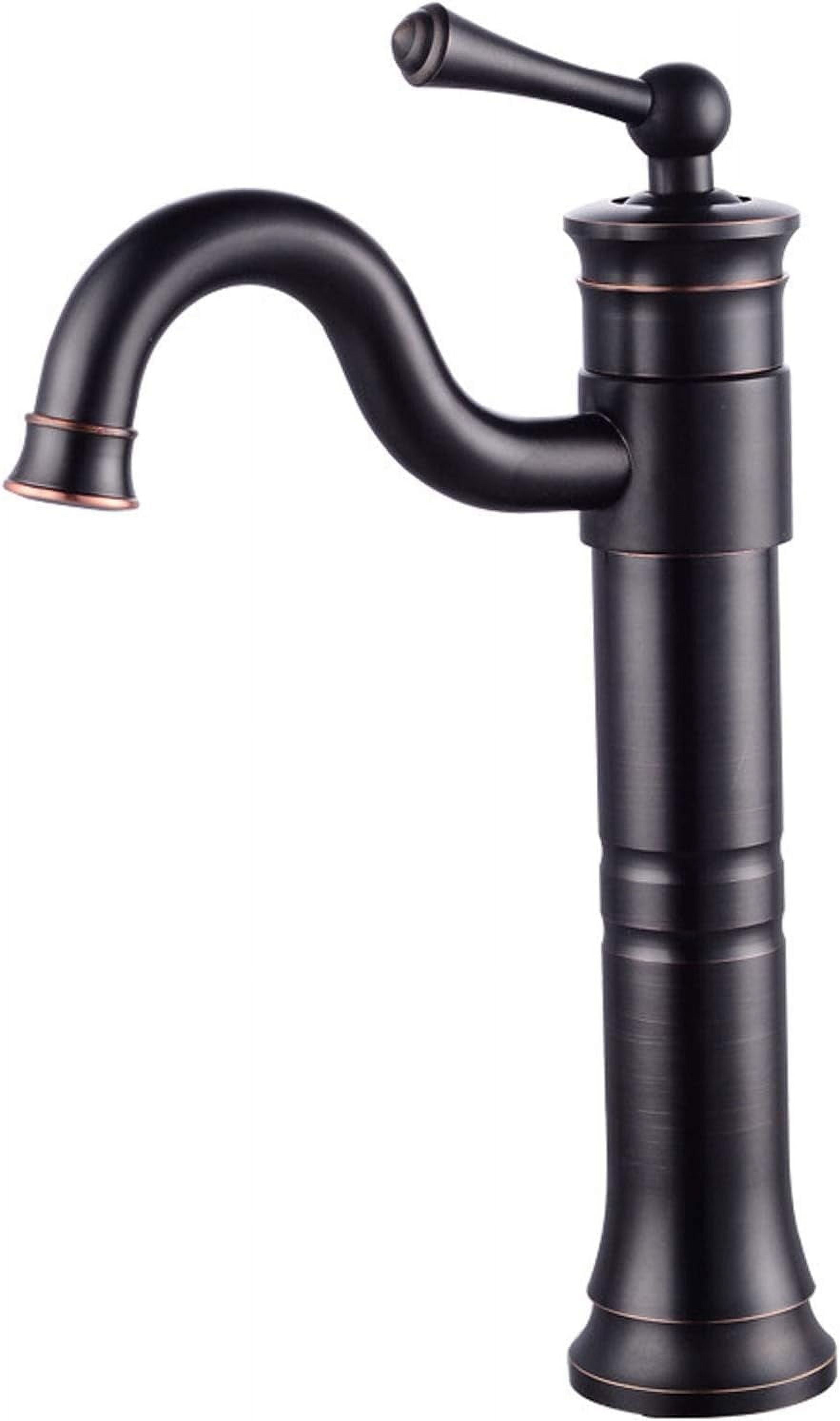 Sink Black Tap, 360° Swivel Brass Mixer Faucet with Single Handle ...