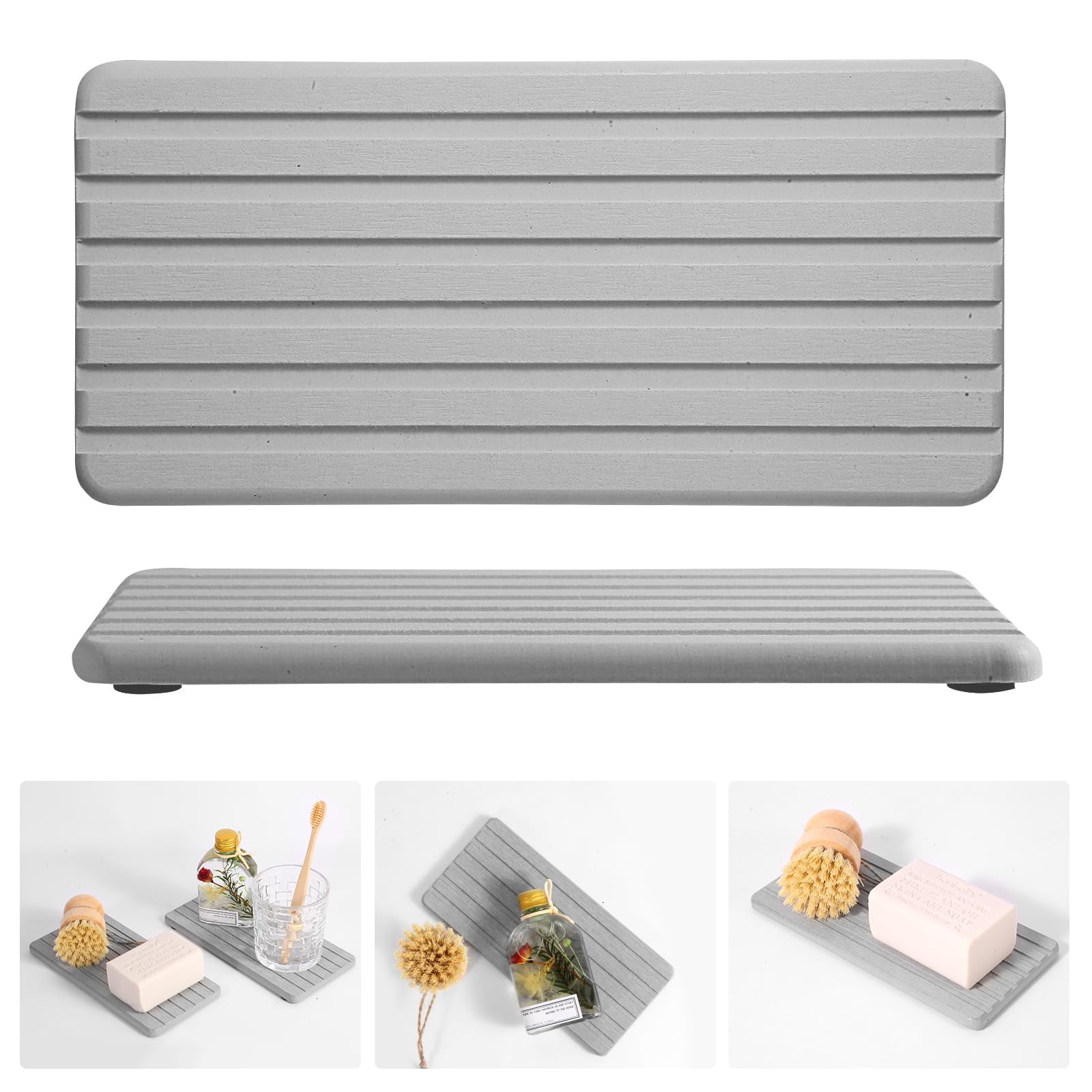 Sink Caddy, 2Pcs Instant Dry Kitchen Sink Organizer Sponge Holder for ...