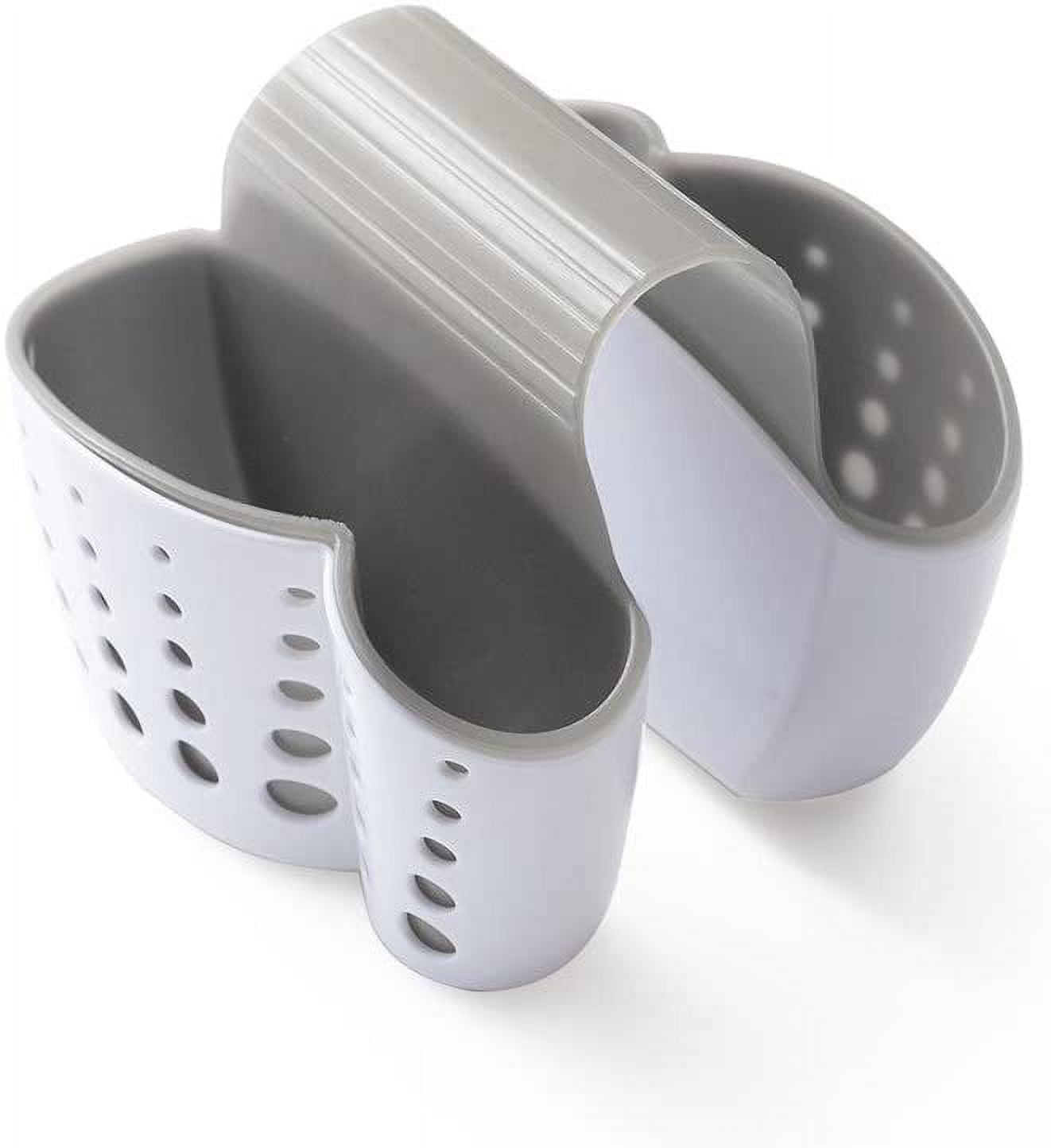 Sink Caddy Sponge Holder for Kitchen, Draining Dual Sink Saddle Sponge ...