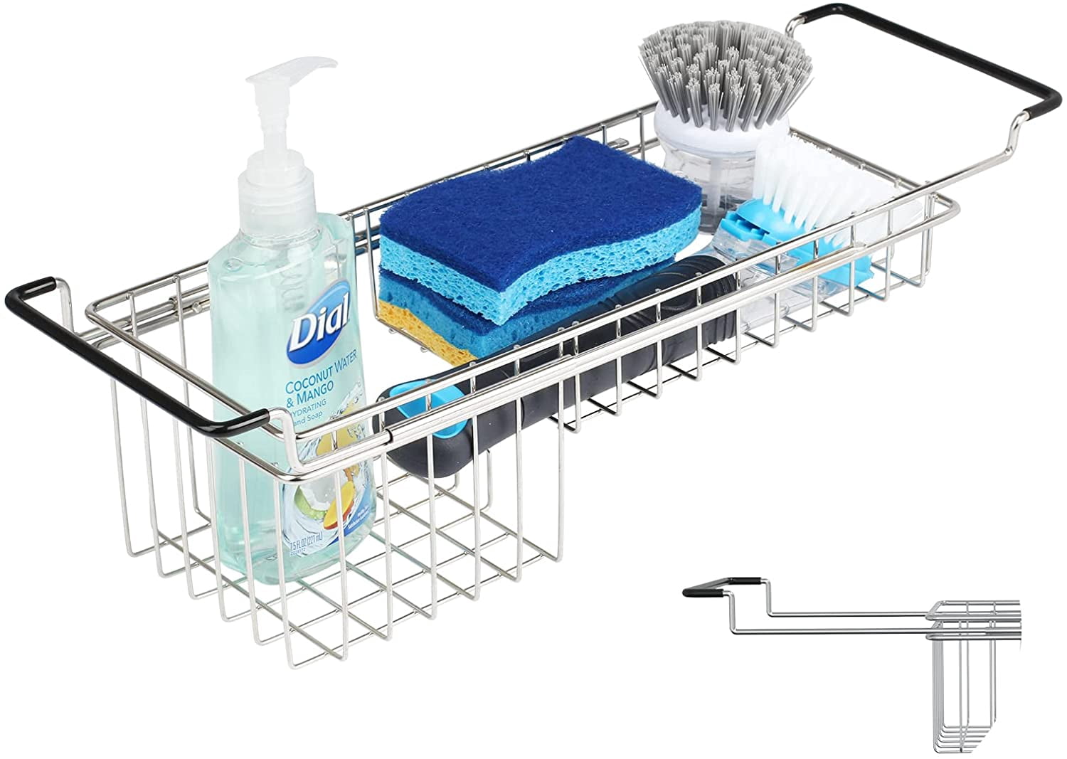 Sink Caddy Sponge Holder Kitchen Sink Organizer Sponge Caddy Expandable ...