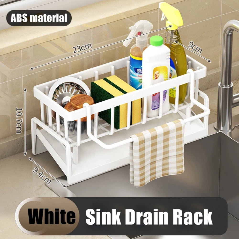 Sink Caddy Sponge Holder Sink Basket Brush Holder Dish Cloth Hanger ...