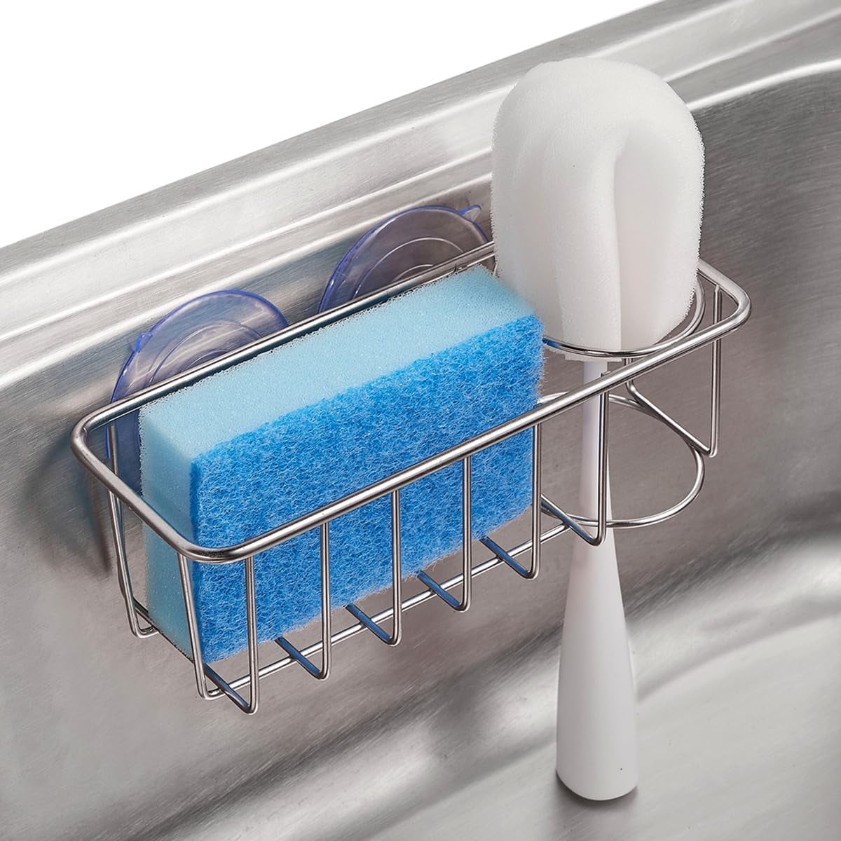 Sink Caddy Sponge Holder for Kitchen Sink 2 Suspension Options(Suction ...