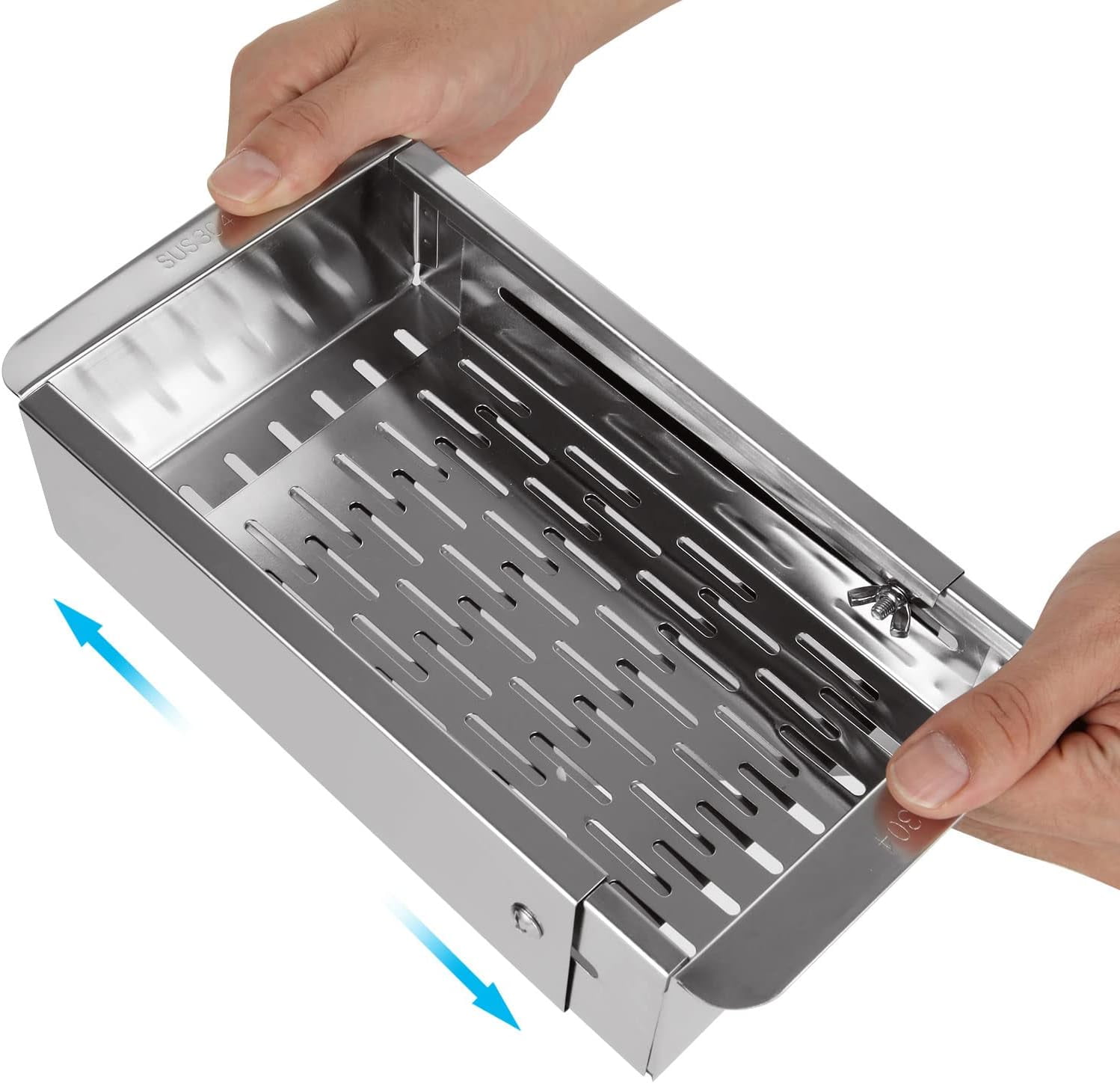 Over the Sink Colander Strainer Basket Stainless Steel - Extendable ...