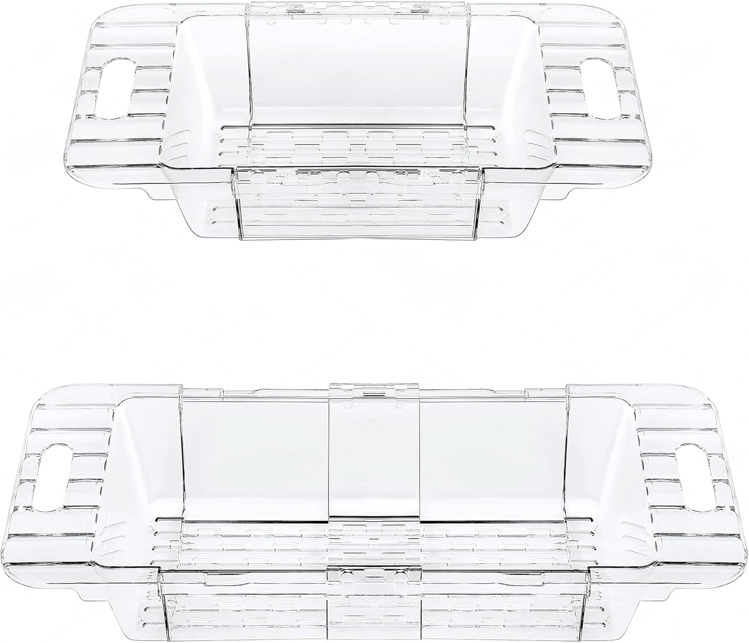 Over the Sink Colander Strainer Extendable Plastic Collapsible ...