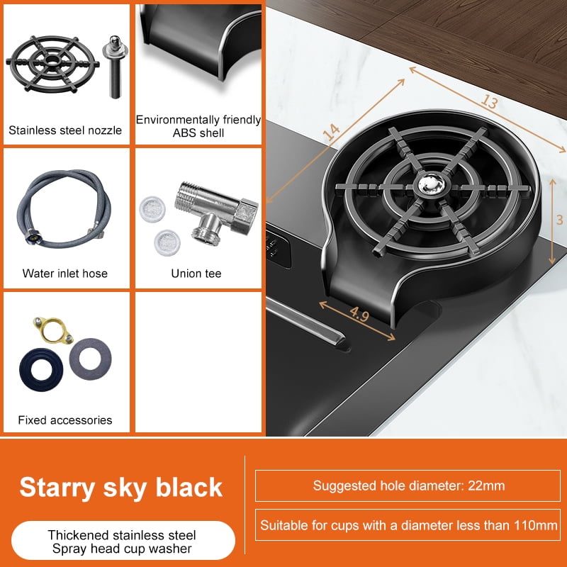 Sink Cup Washer Bar Glass Rinser coffee Milk Tea Commercial Bottle ...