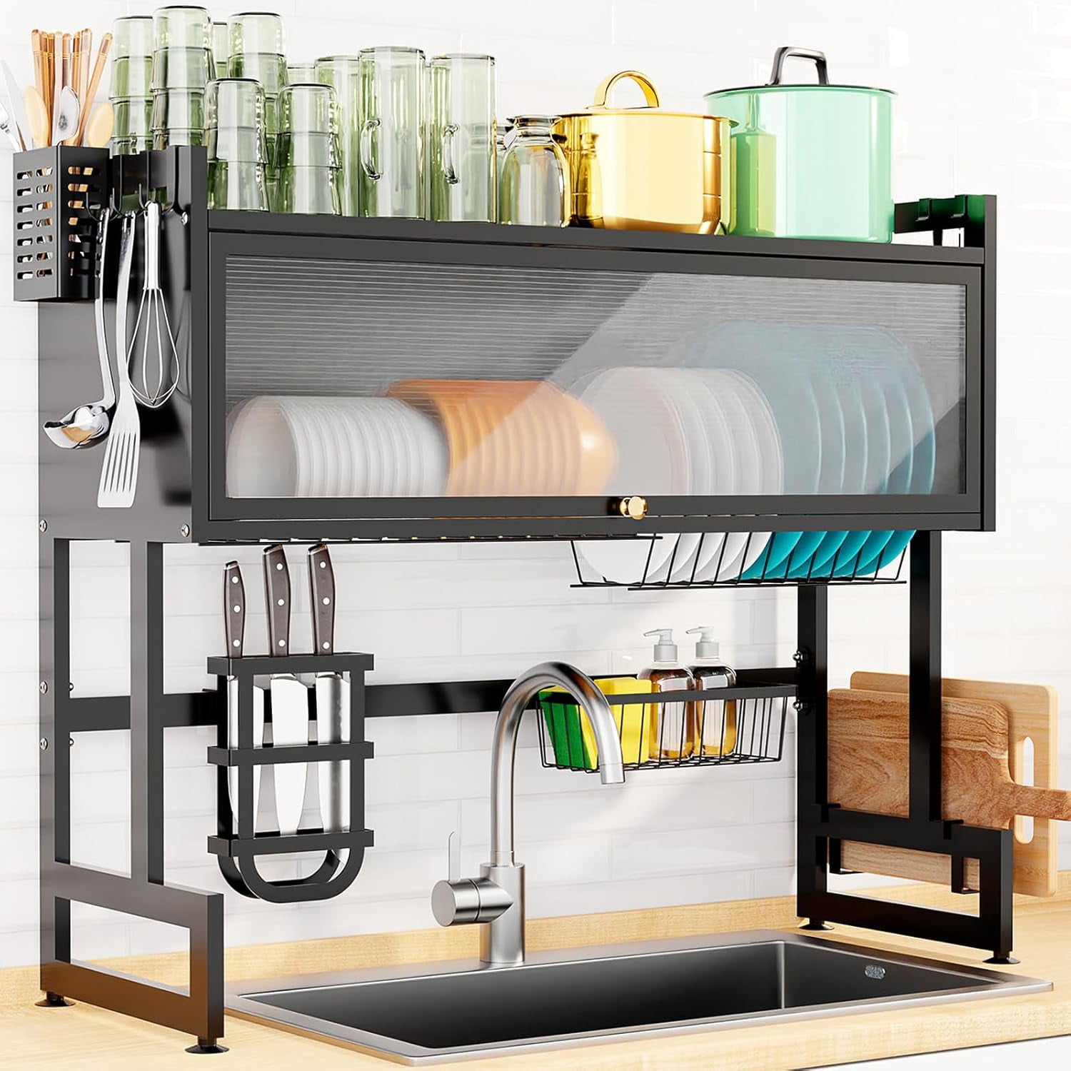 Over The Sink Dish Drying Rack, 3 Tier Over The Sink Dish Drainer ...