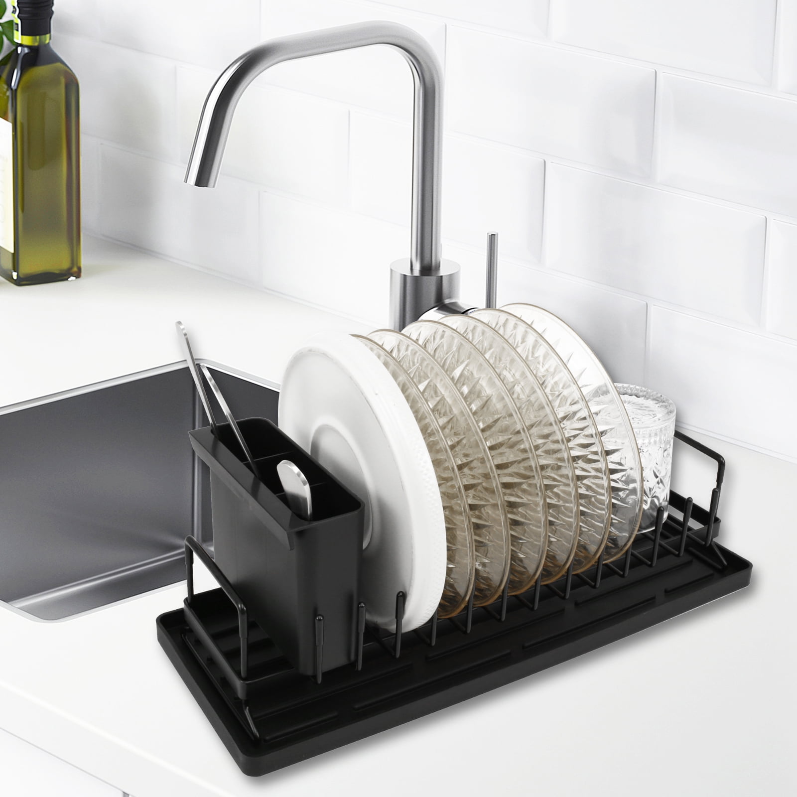 Sink Dish Drying Rack Expandable Small Dish Rack Over Sink with ...