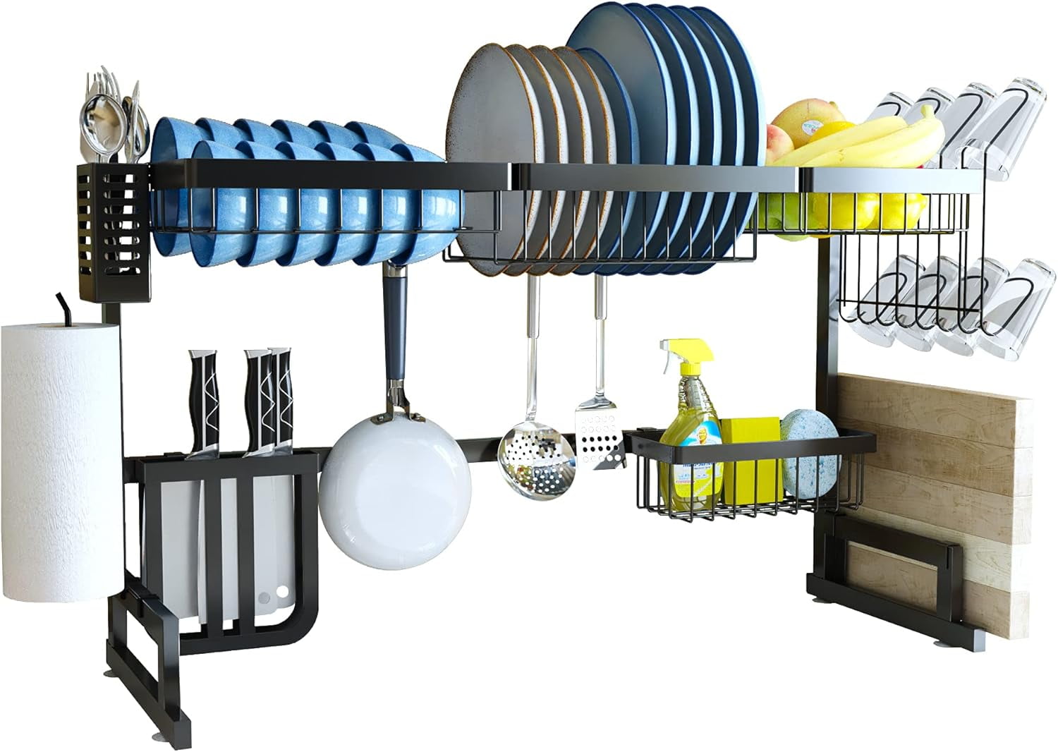 Over The Sink Dish Drying Rack - Stainless Steel Adjustable (33''-40 ...