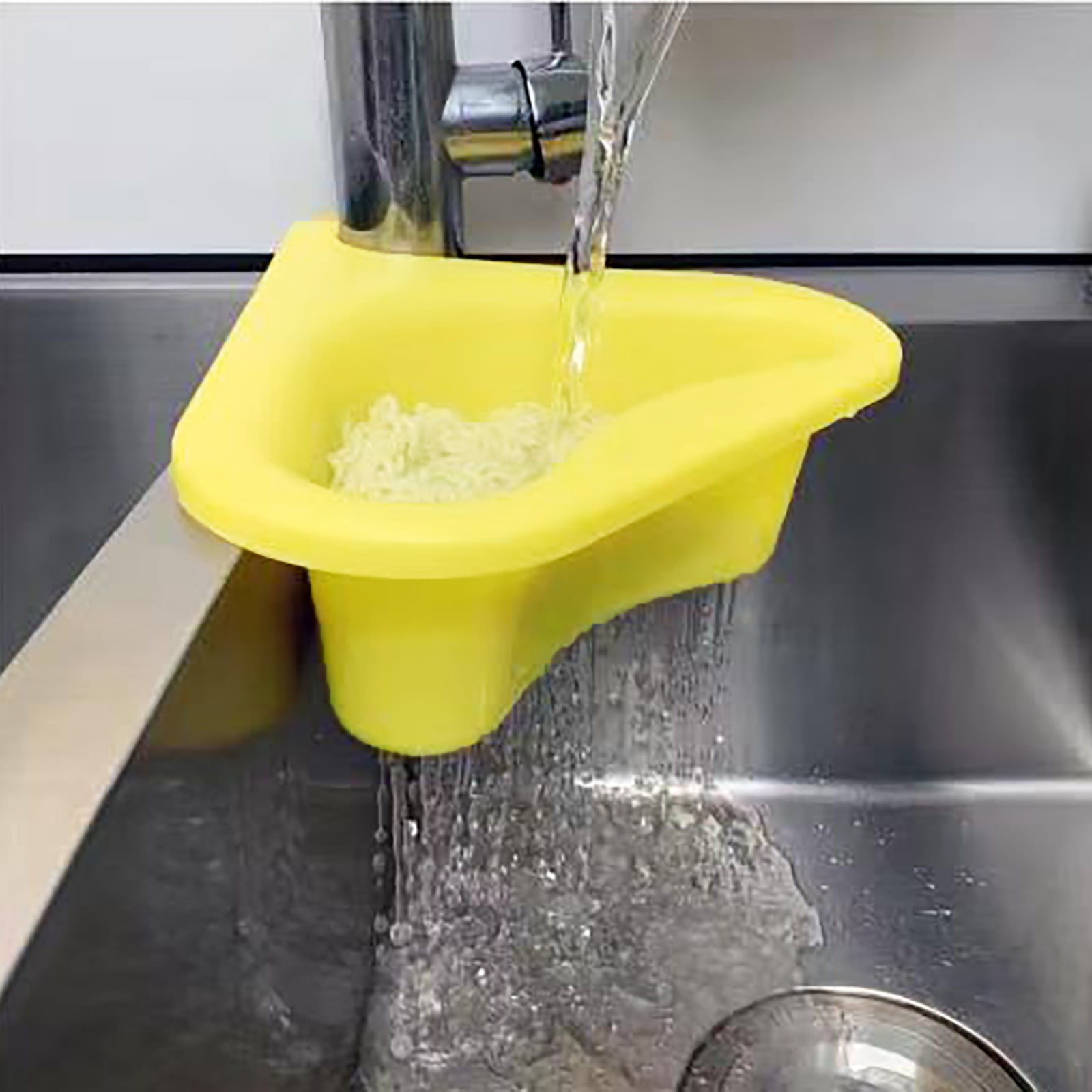 Sink Drain Basket Yellow Multi Functional Strainer Ing Hanging Rack ...